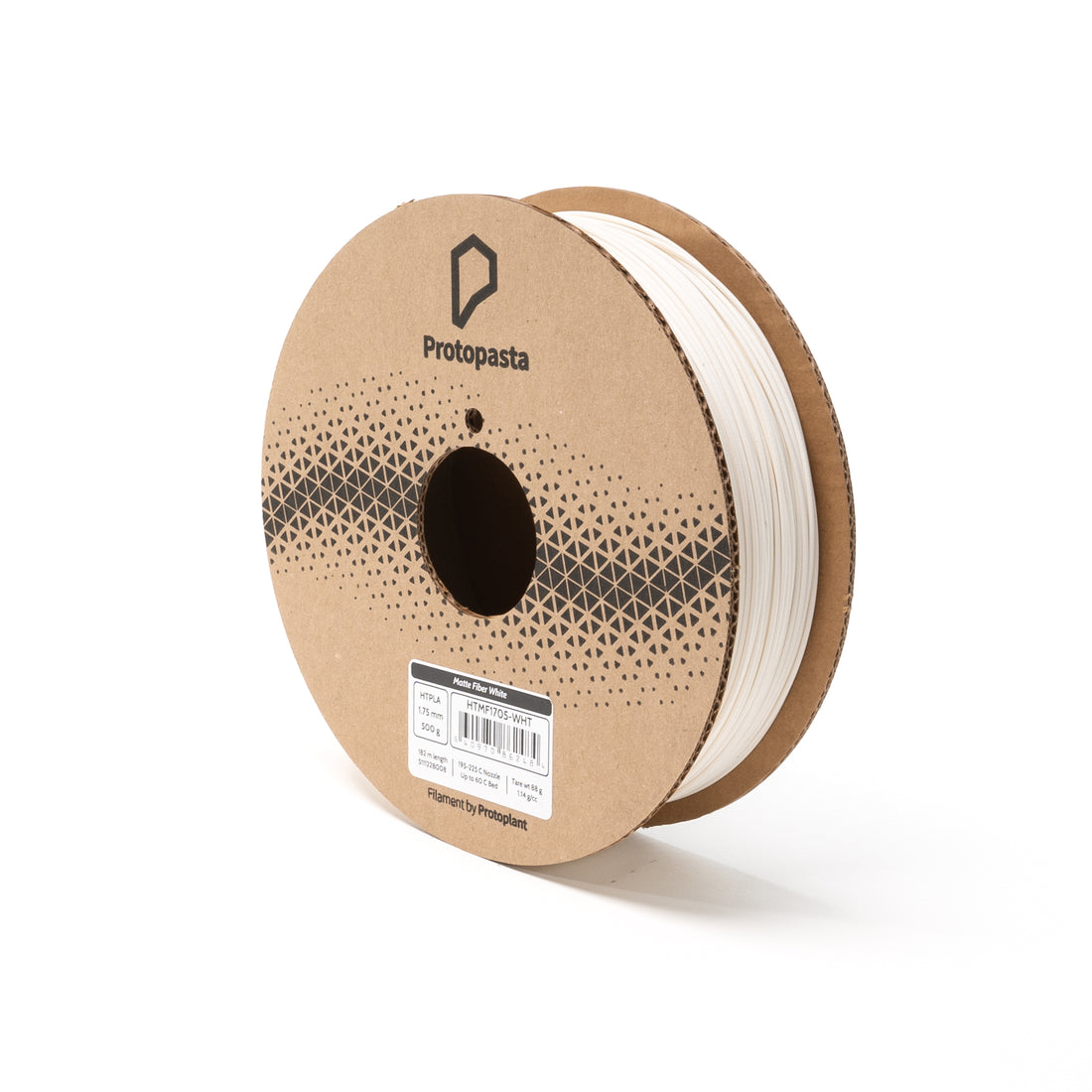White Matte Fiber HTPLA | Matte White PLA Filament – Protoplant, makers ...